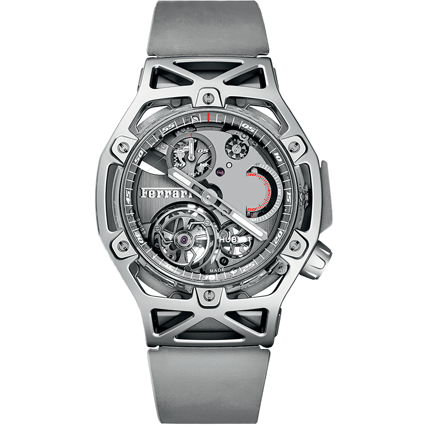 Hublot Techframe Ferrari Tourbillon Chronograph Grau (408.JW.0123.RX)