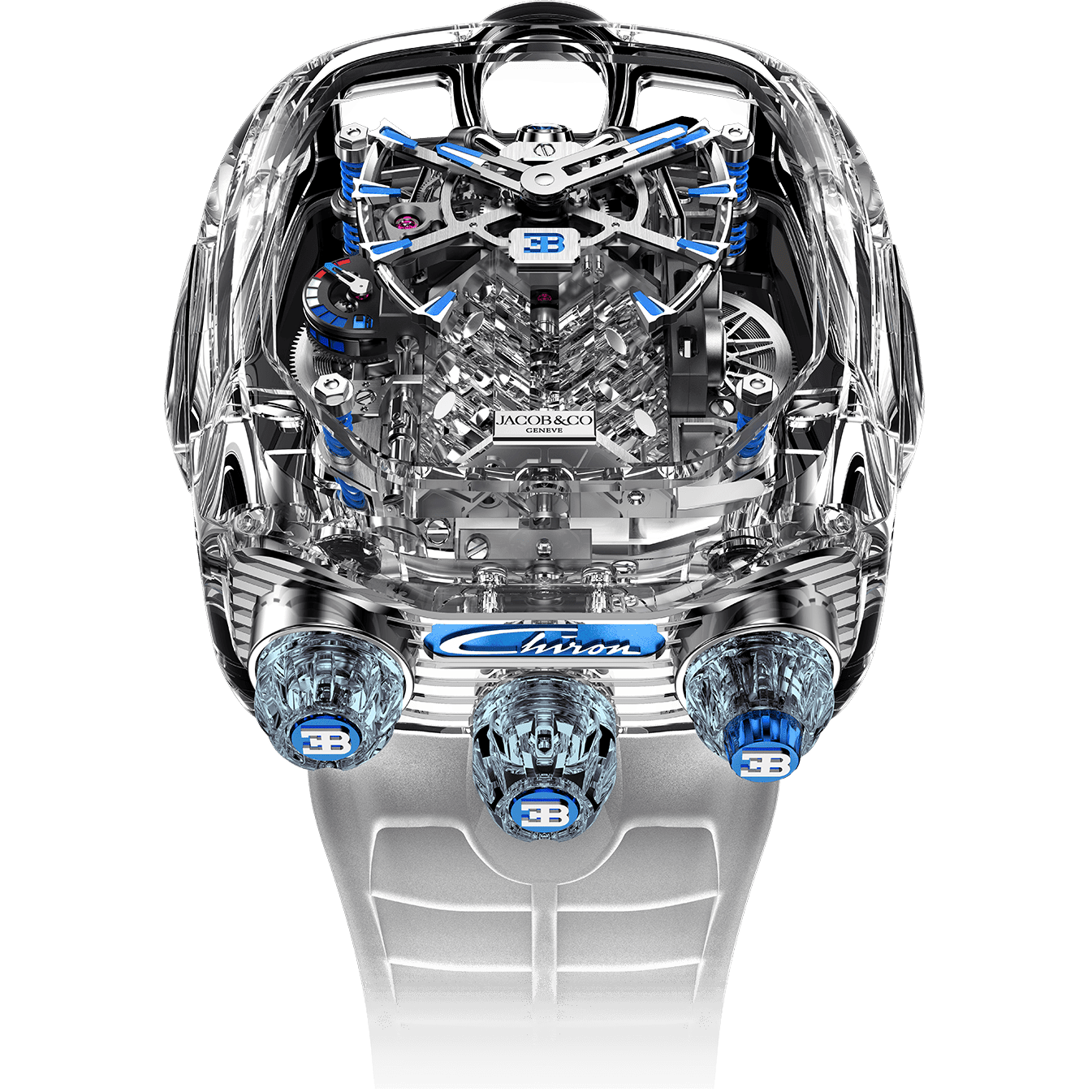 Jacob Co Bugatti Chiron Tourbillon White BU210 80 AA AA ABRUA Jacob Co Bugatti Chiron Tourbillon White BU210 80 AA AA ABRUA